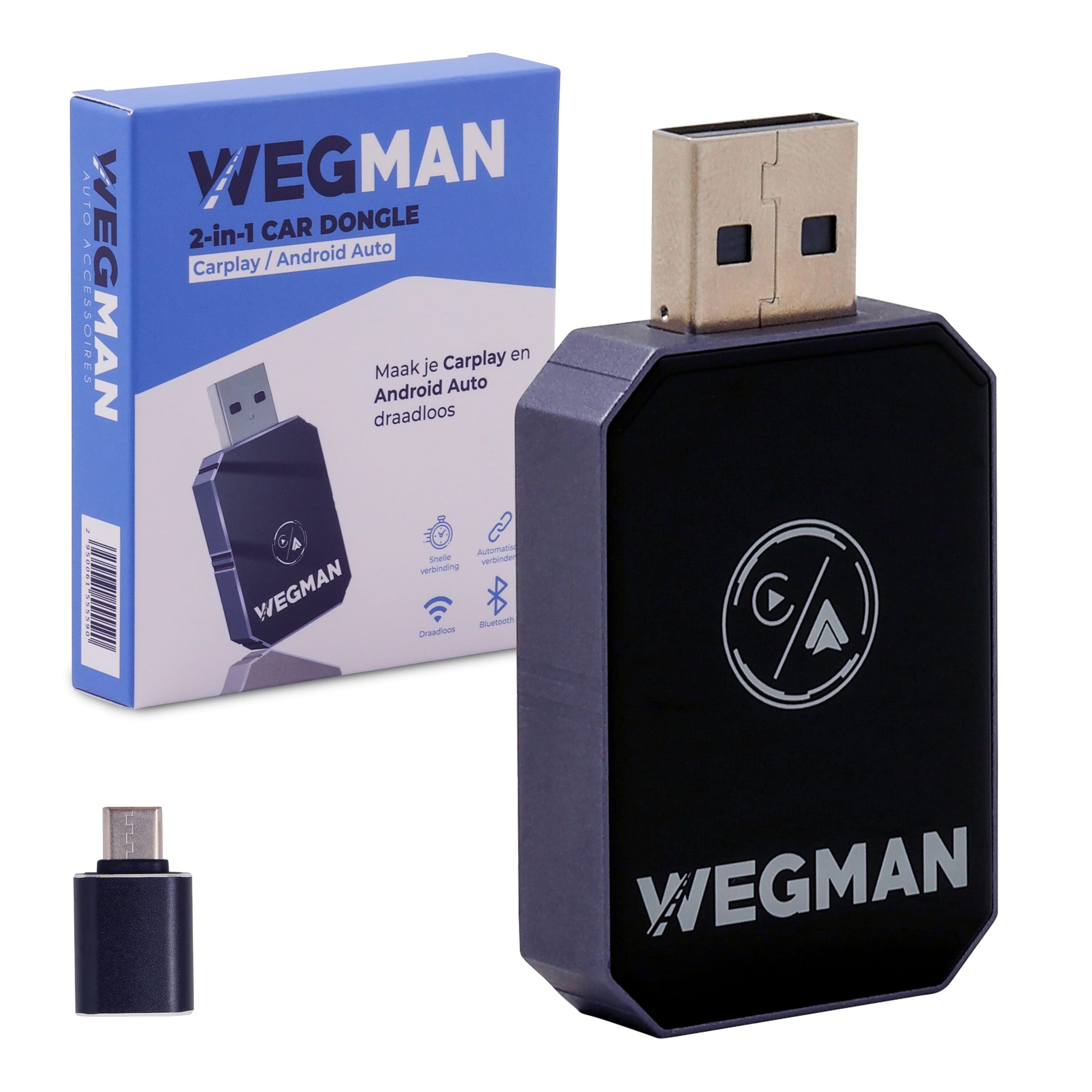 WEGMAN CarPlay & Android Auto Dongle 2 in 1 – Wegman